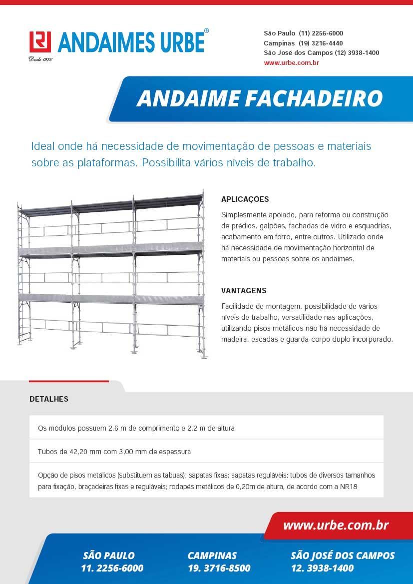 Catálogos - Andaimes Urbe