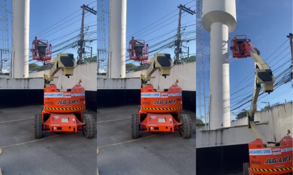 Locação da plataforma JLG E450A é a solução eficiente para trabalhos em ...